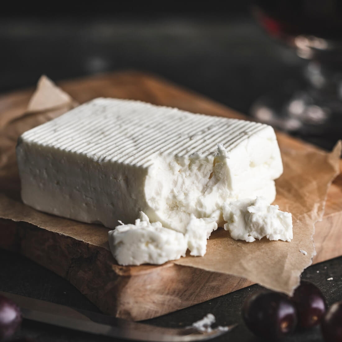 Organic Wootton white greek style sheep cheese 150g / Riverford