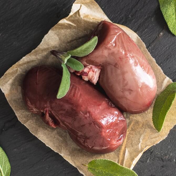 Organic Venison kidneys (previously frozen) x2, 125g / Riverford