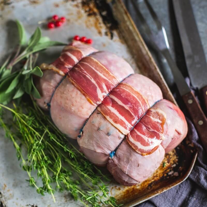 Organic Stuffed turkey leg joint 1.2kg / Riverford