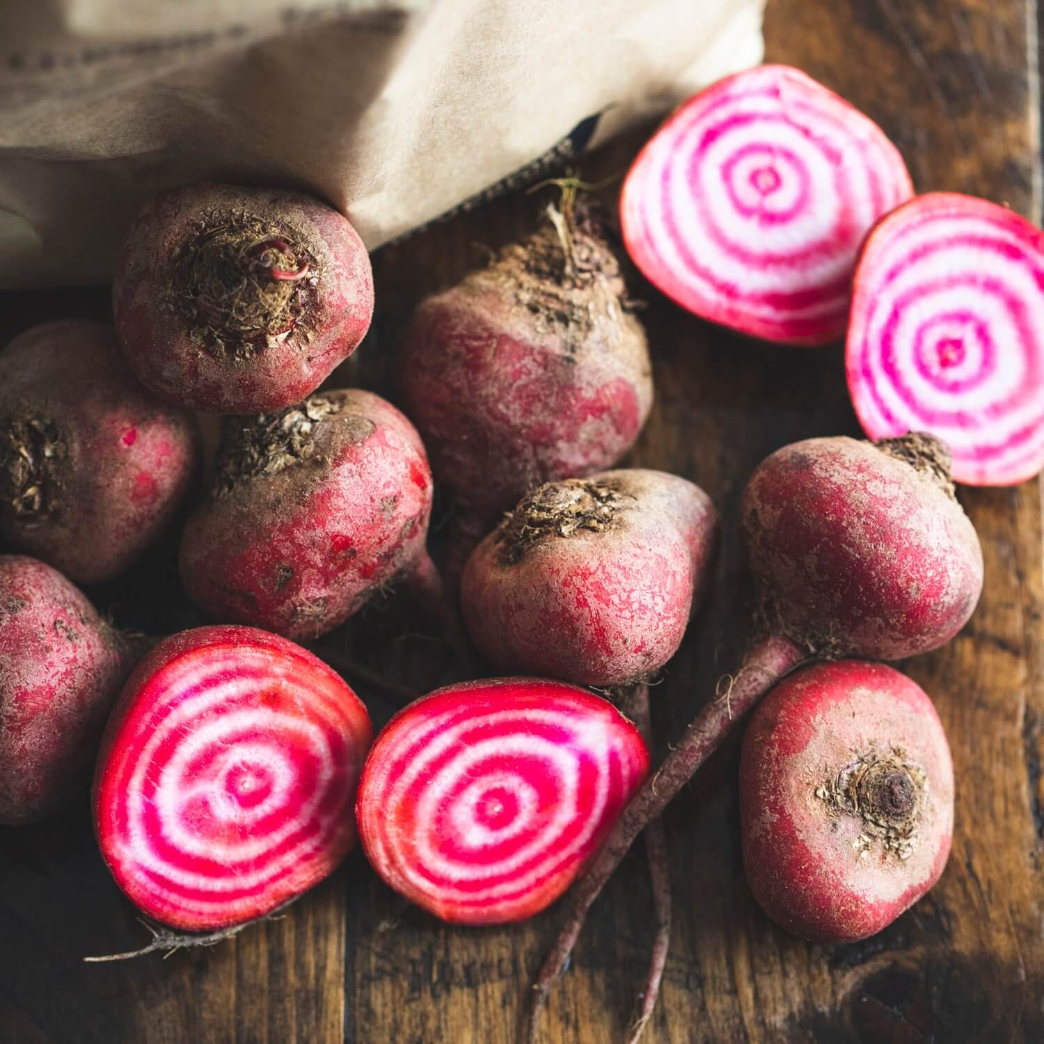 Organic Chioggia beetroot 800g / Riverford