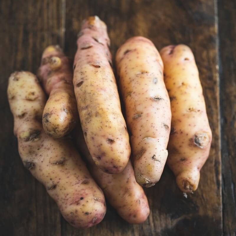Organic Pink Fir apple potatoes 750g / Riverford
