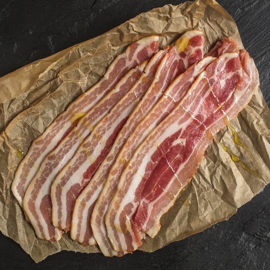 Organic Unsmoked streaky bacon 184g / Riverford