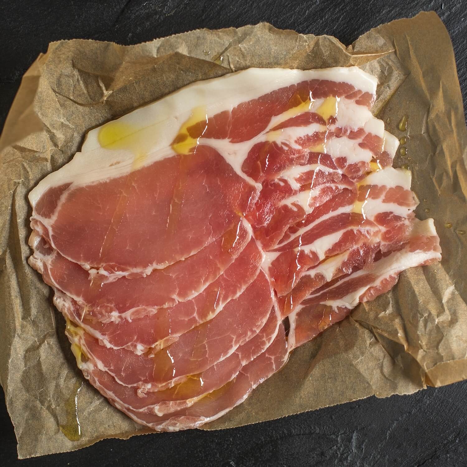 Organic Unsmoked back bacon 184g / Riverford