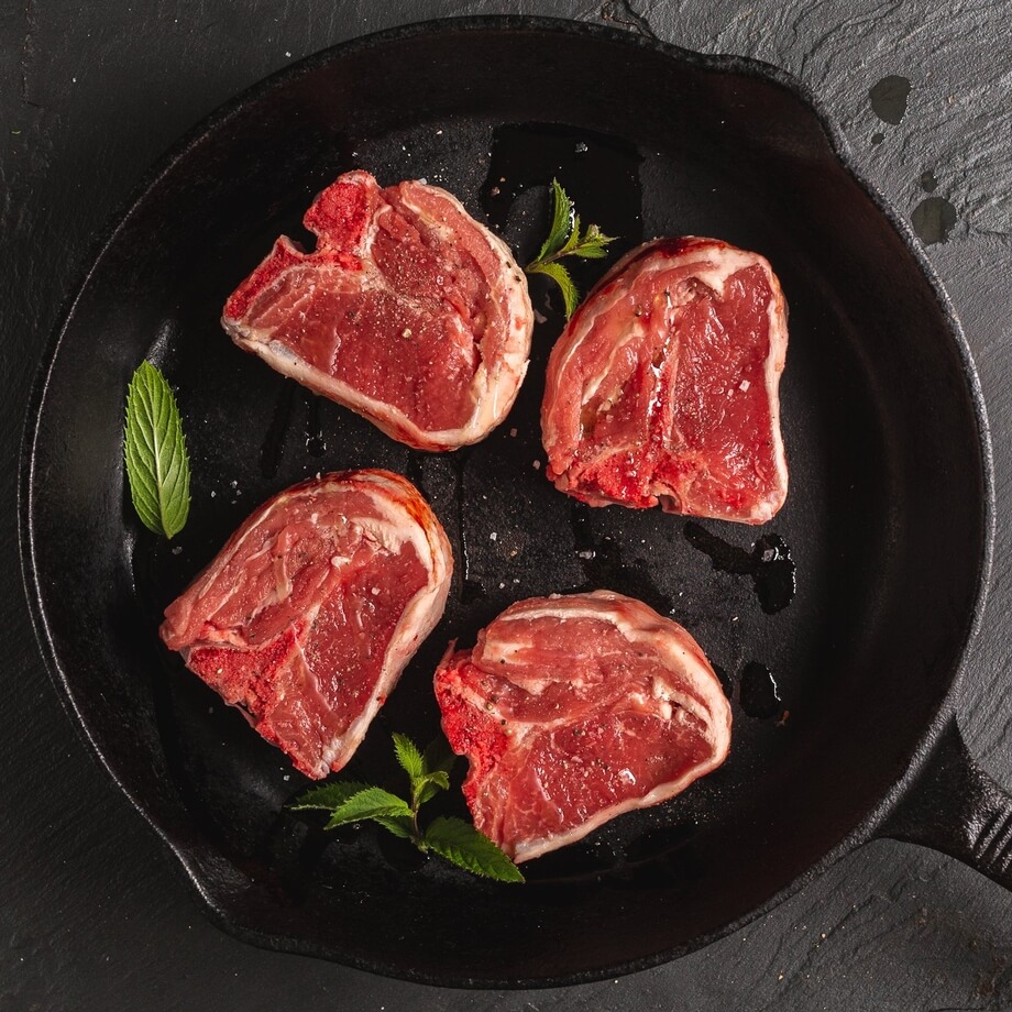 Organic Lamb chops 400g / Riverford