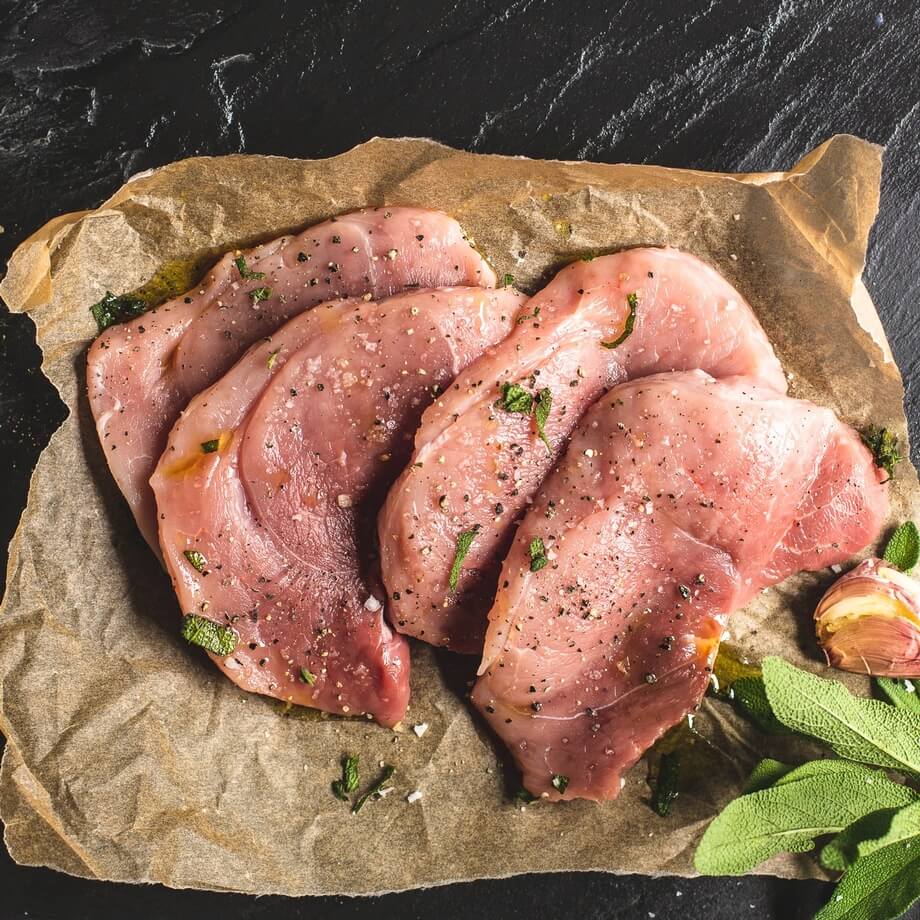 Organic Pork escalopes 300g / Riverford