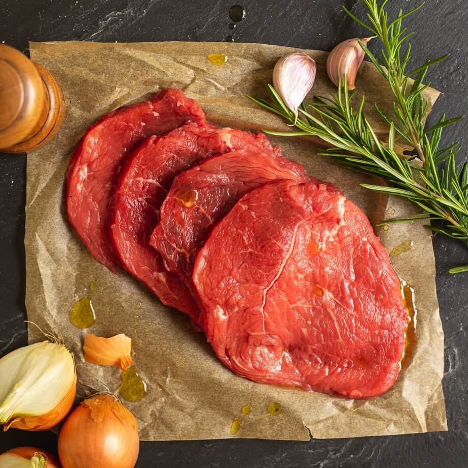 Organic Beef escalopes 300g / Riverford