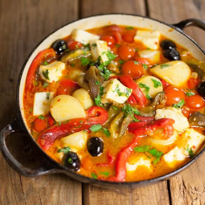 Summer vegetable and harissa tagine recipe / Riverford