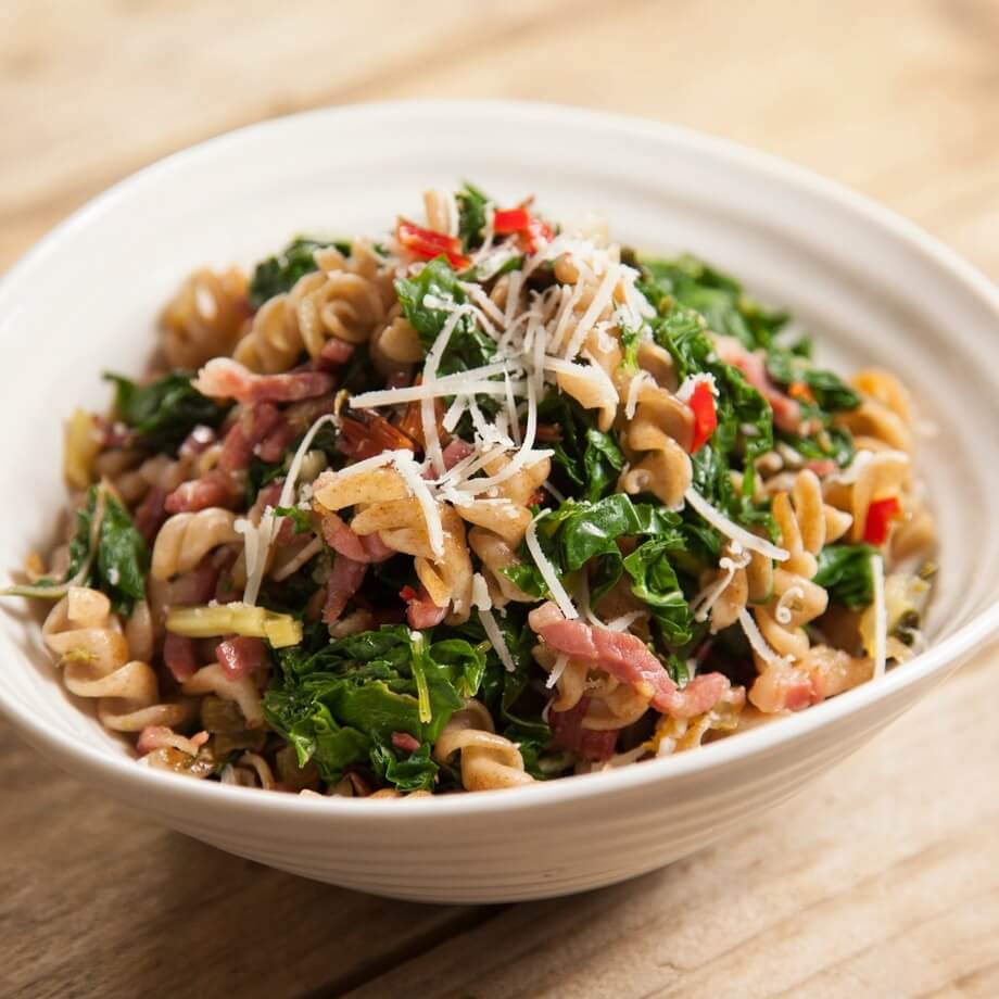 Beetroot, chilli and rosemary spaghetti recipe / Riverford