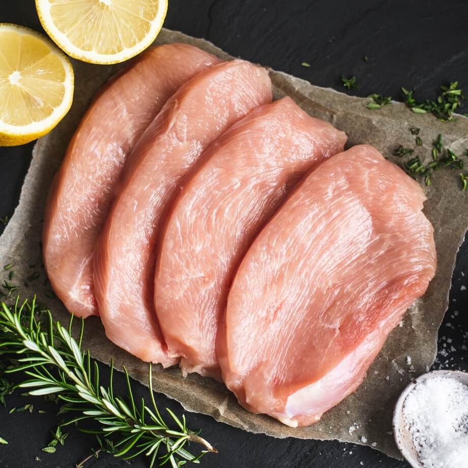 Organic Turkey escalopes (previously frozen) 300g / Riverford