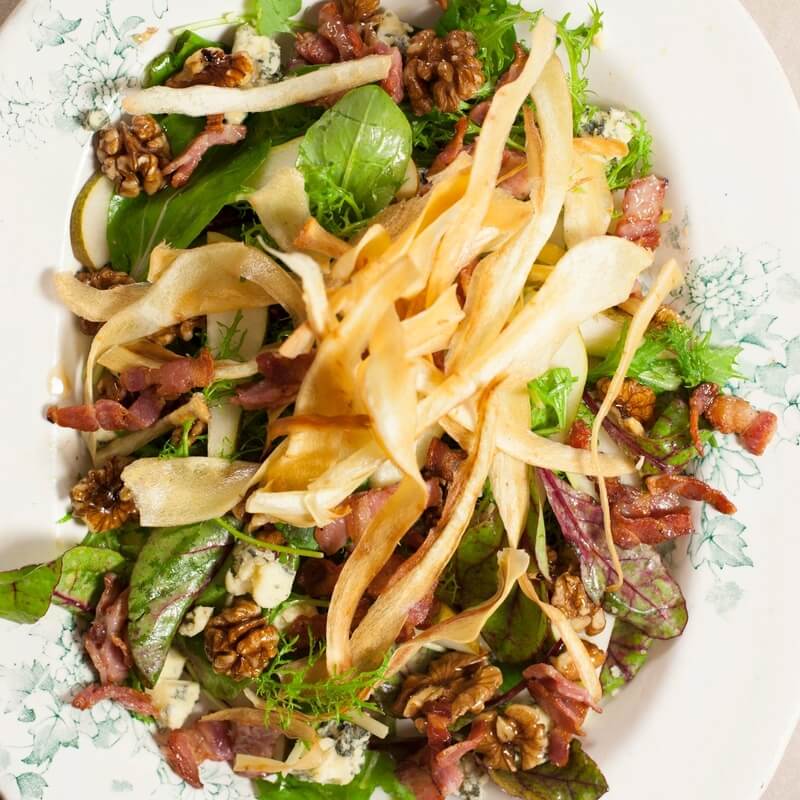 Pear, parsnip & red cabbage salad recipe / Riverford