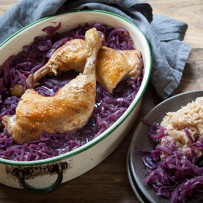 Braised spiced red cabbage recipe / Riverford