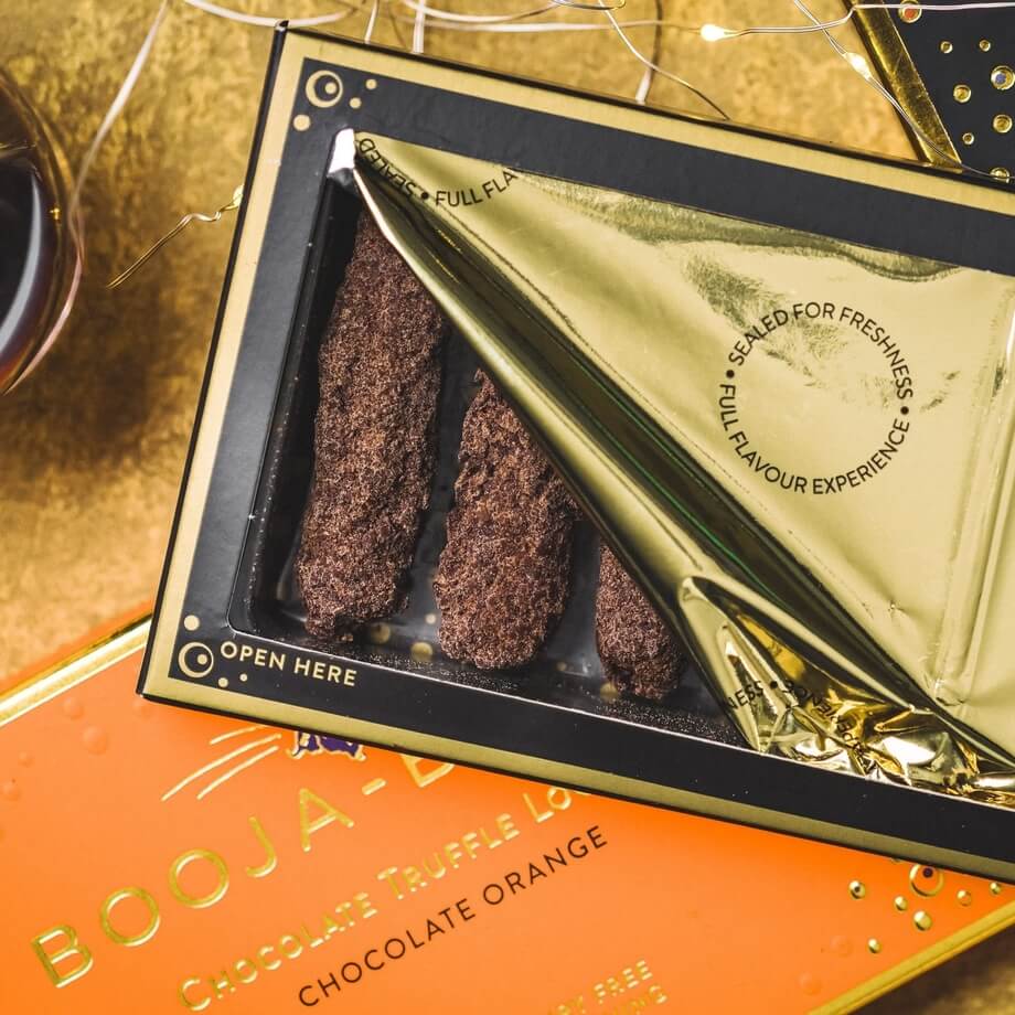 Organic Booja Booja Chocolate orange loglets x10 / Riverford