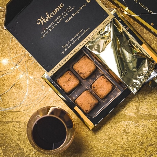 Organic Booja Booja Almond salted caramel truffles x8 / Riverford