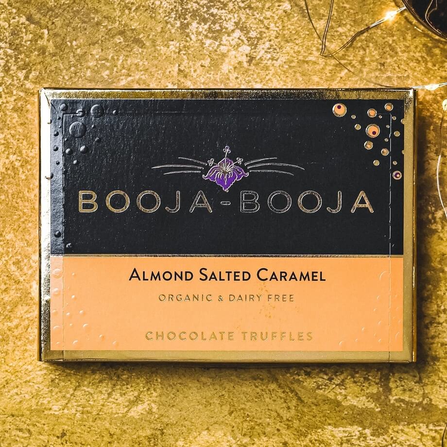 Organic Booja Booja Almond salted caramel truffles x8 / Riverford