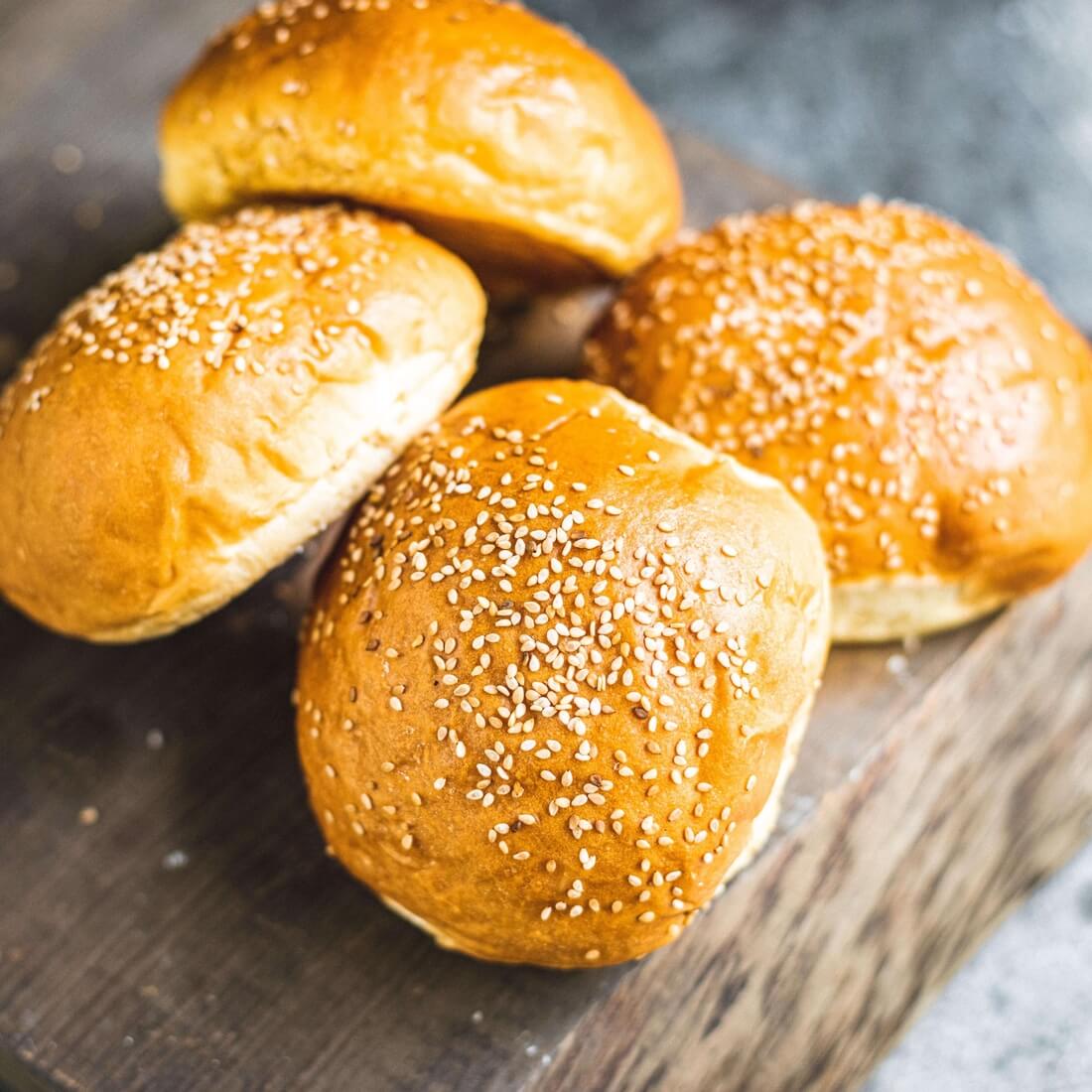 Brioche buns 4 pack / Riverford
