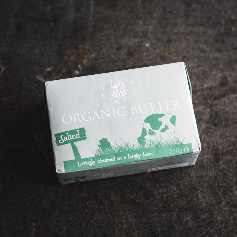 Organic Brue valley salted butter 250g / Riverford