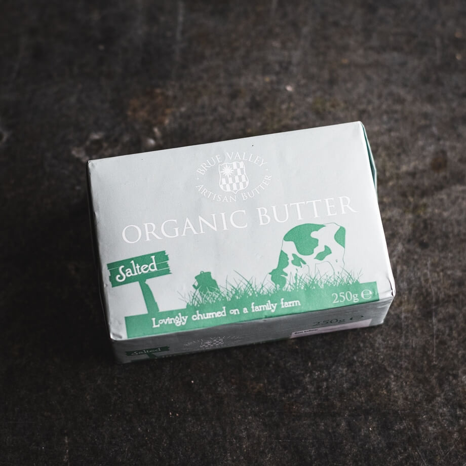 Organic Brue valley salted butter 250g / Riverford