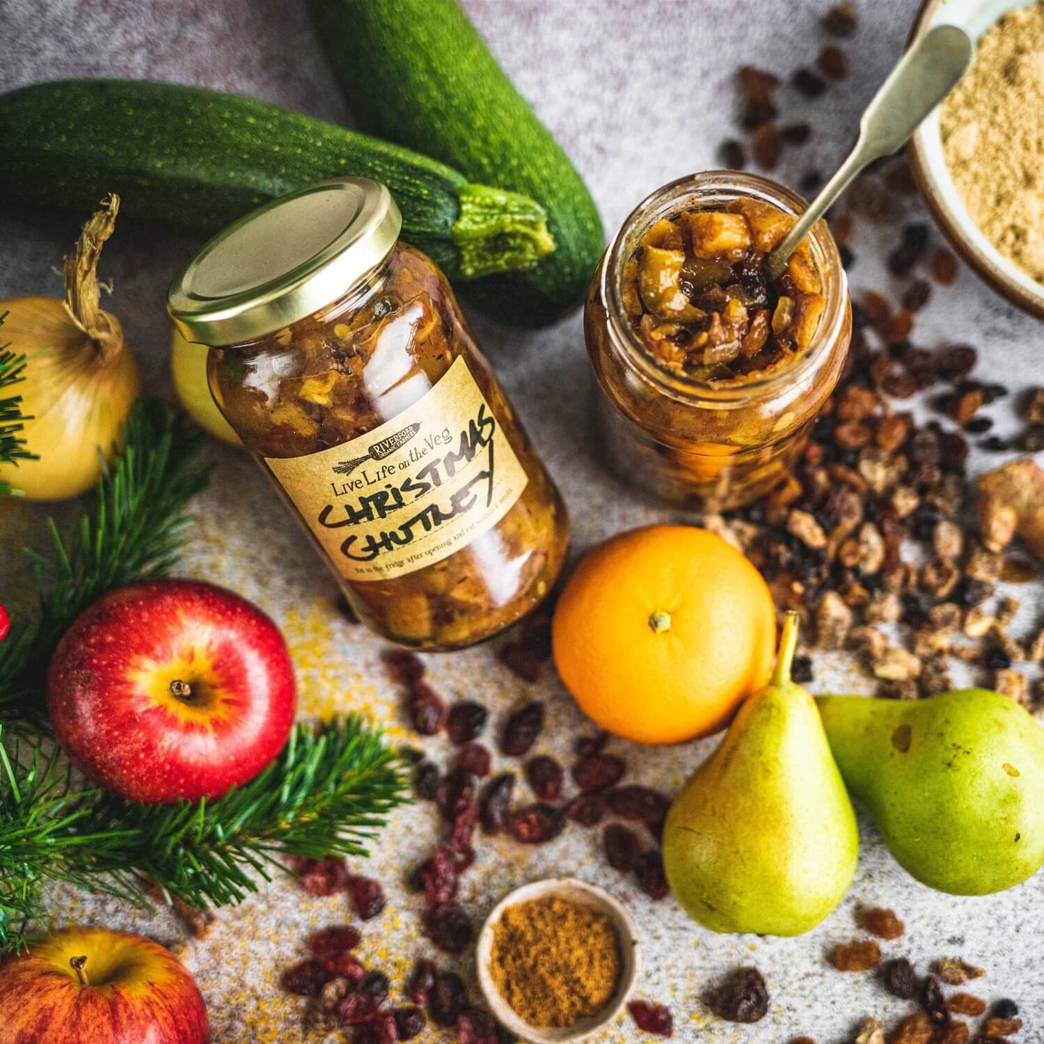 Organic Christmas Chutney Kit / Riverford