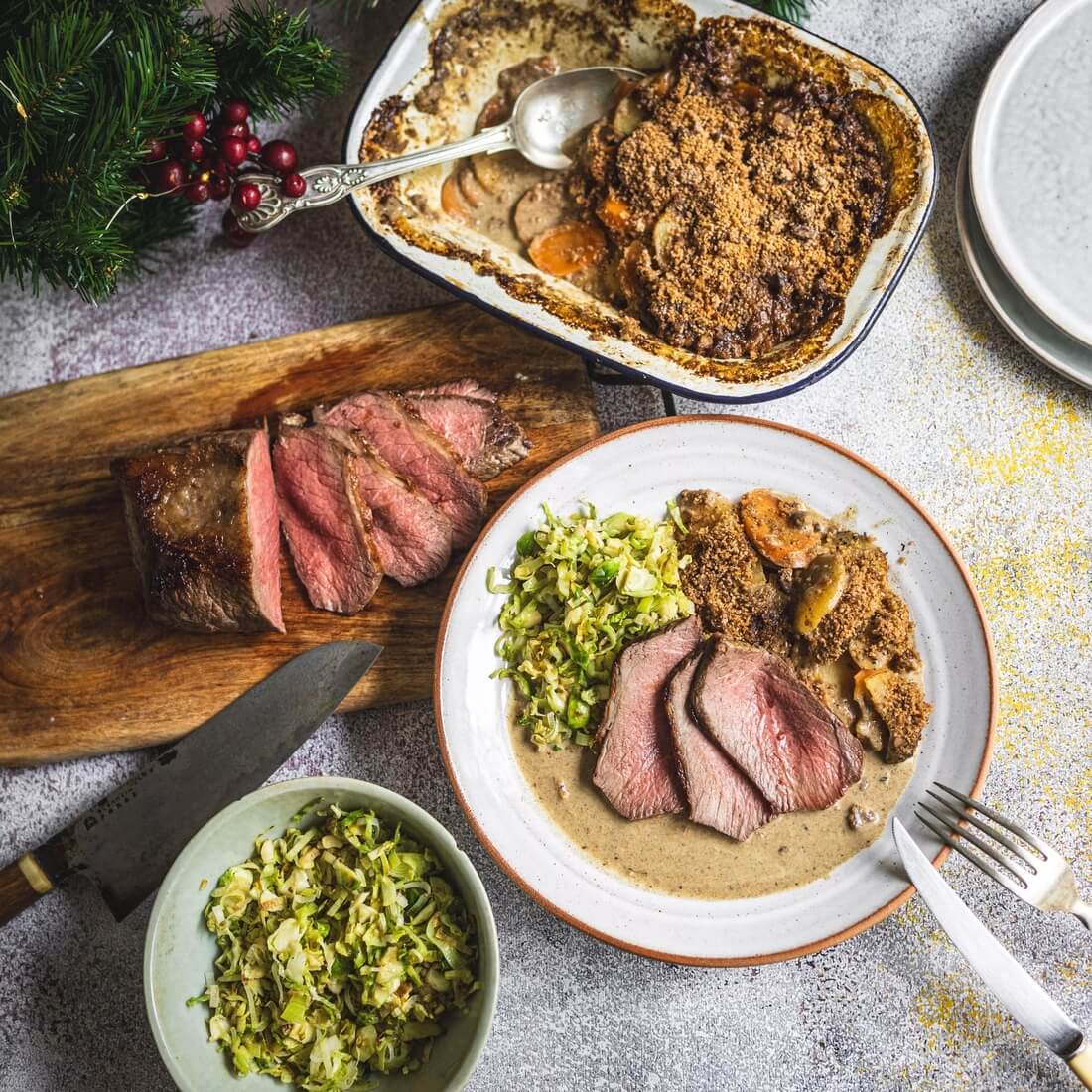 Christmas Meat Special recipe box / Riverford