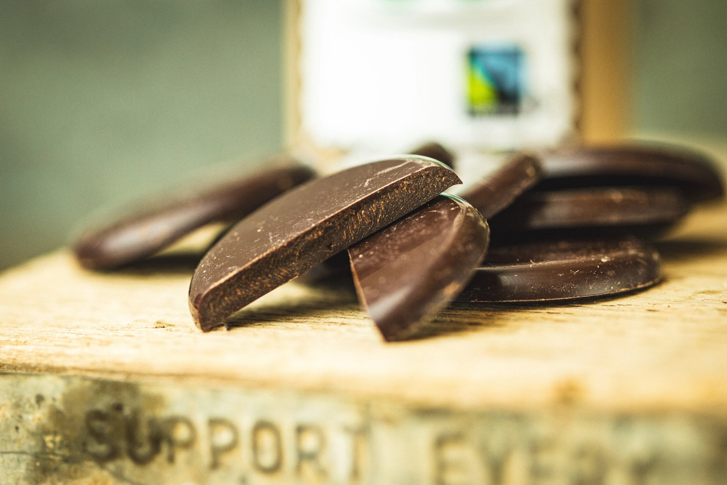 Organic Dark chocolate & mint thins 170g / Riverford