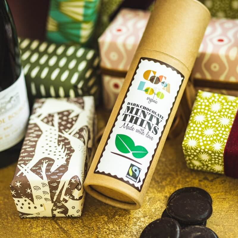 Organic Dark chocolate & mint thins 170g / Riverford