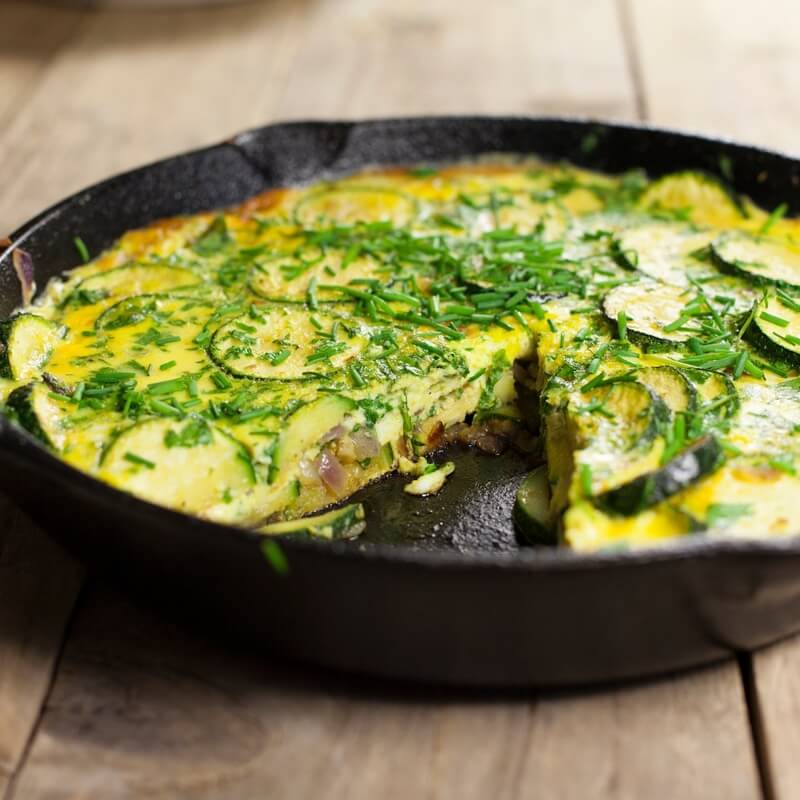 Courgette kuku recipe / Riverford