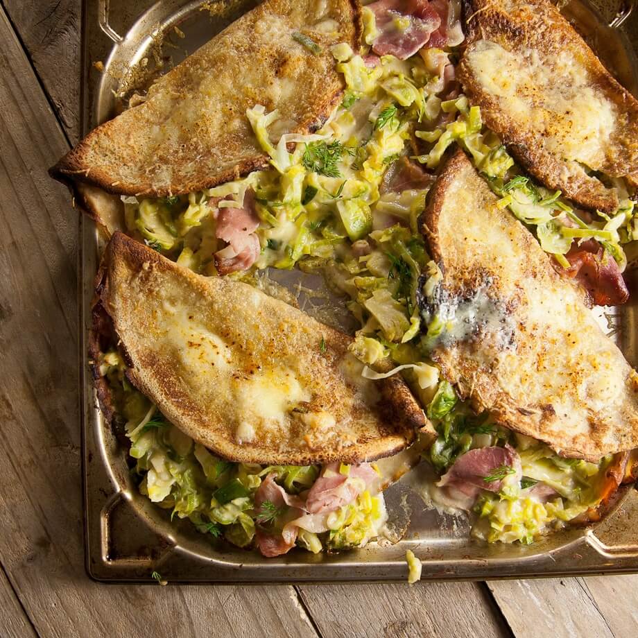 Leek and ham bake recipe / Riverford