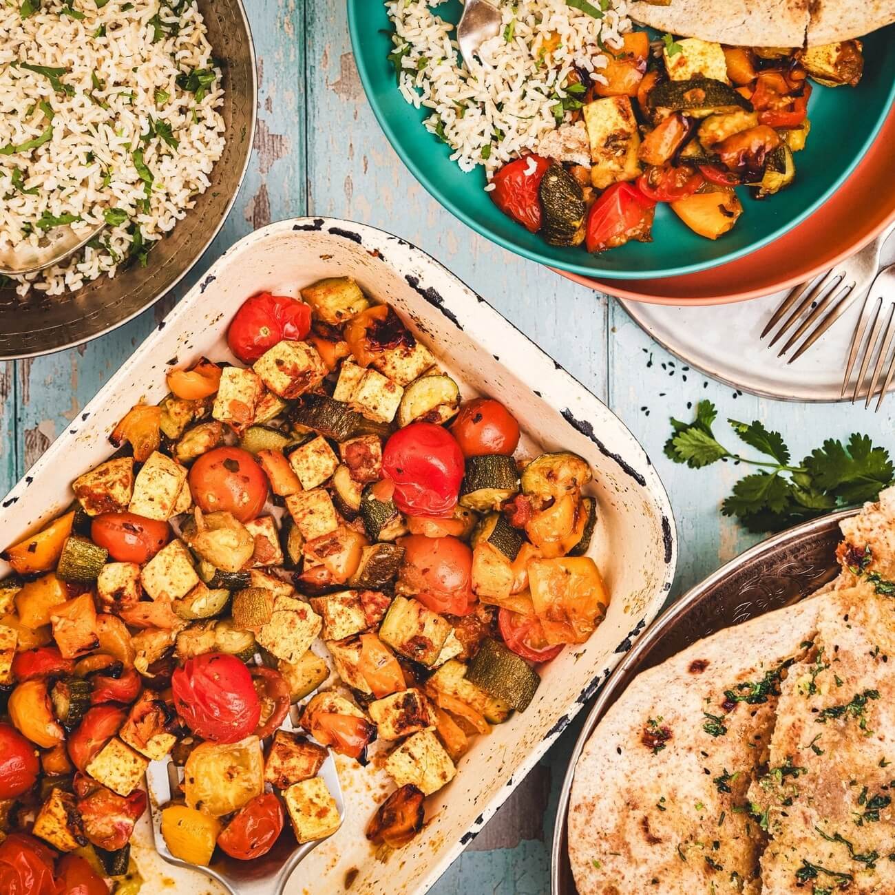 Organic Easy Evenings vegetarian recipe box / Riverford