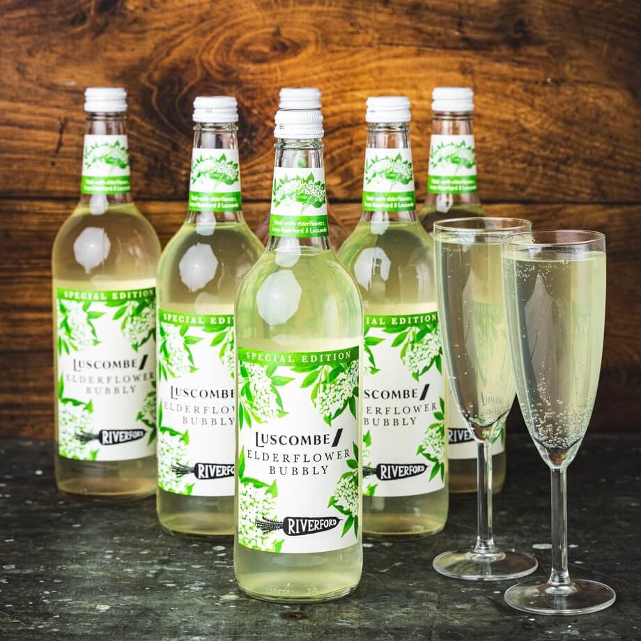 Organic Elderflower bubbly case x6, 74cl / Riverford