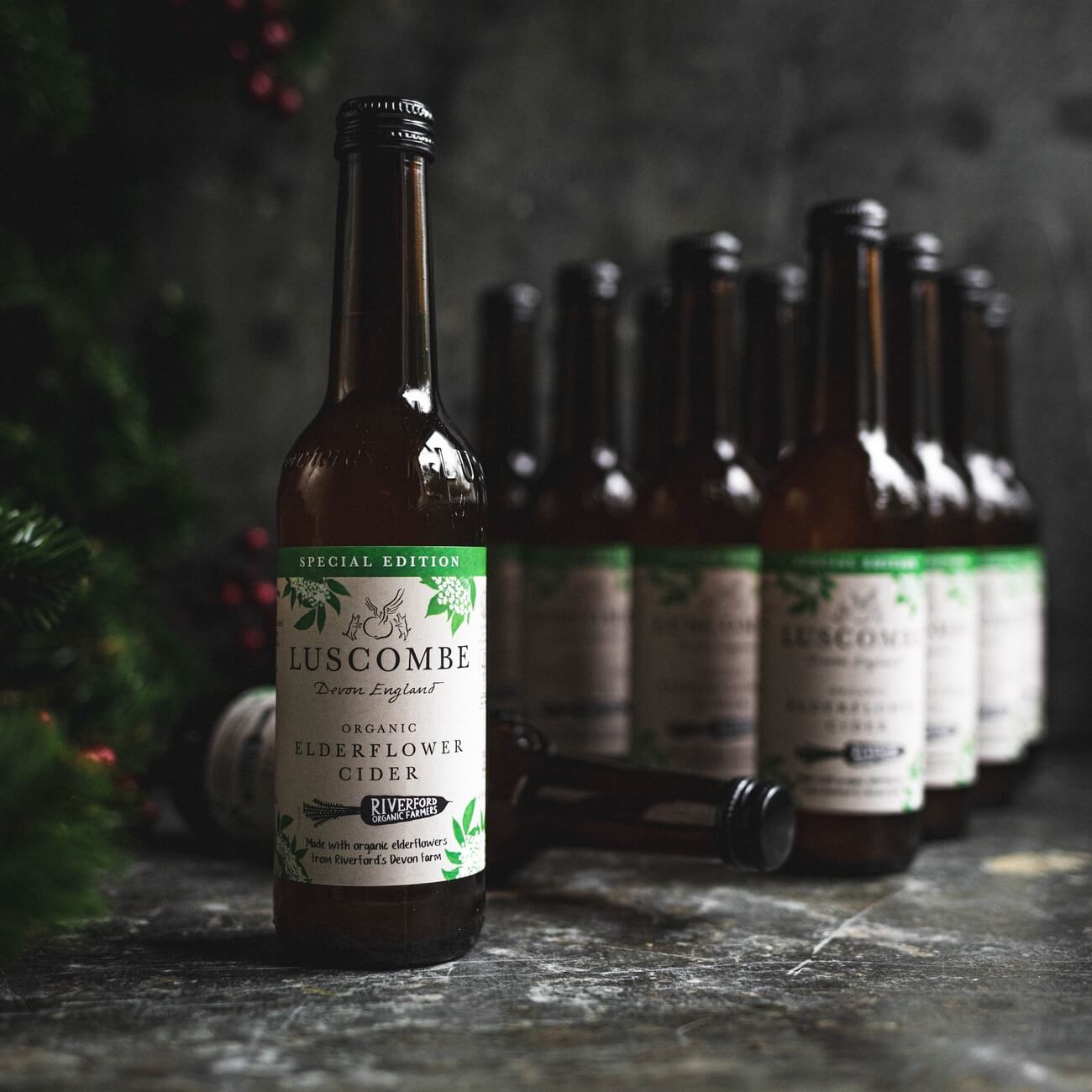 Elderflower cider case x12, 320ml / Riverford