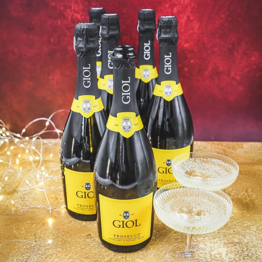 Organic Giol Prosecco Spumante Extra Dry x6, 75cl / Riverford