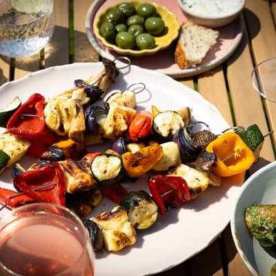 Organic Halloumi skewer bundle (save 20%) / Riverford