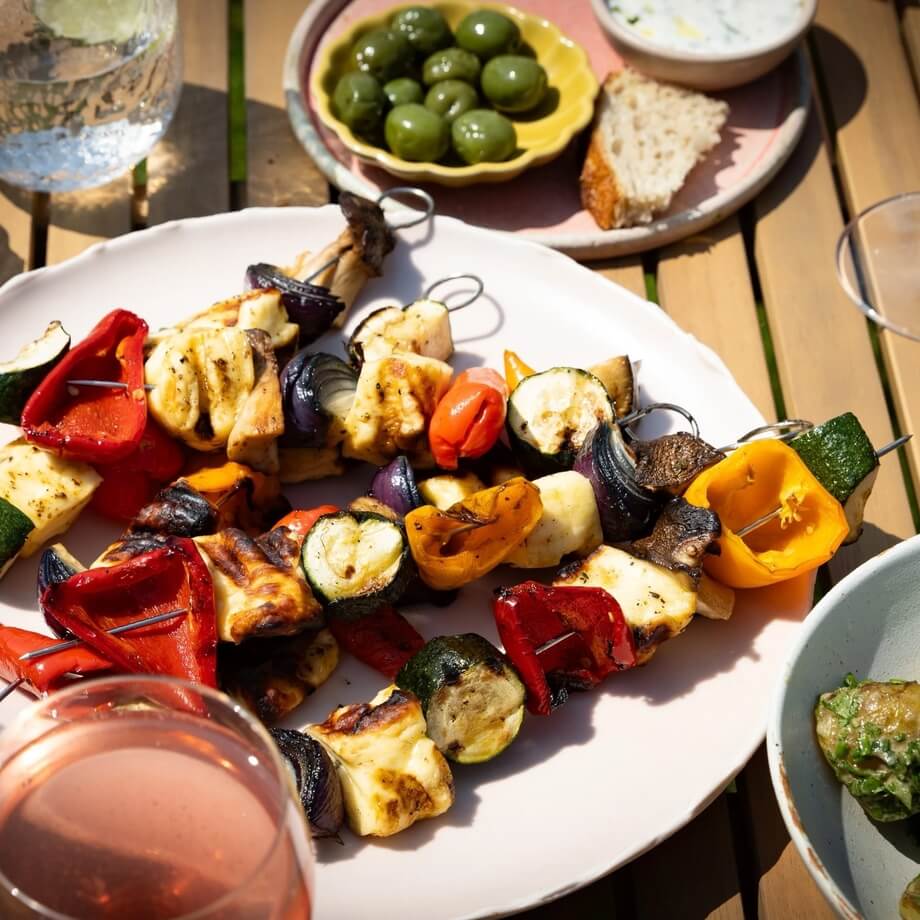 Organic Halloumi skewer bundle (save 20%) / Riverford