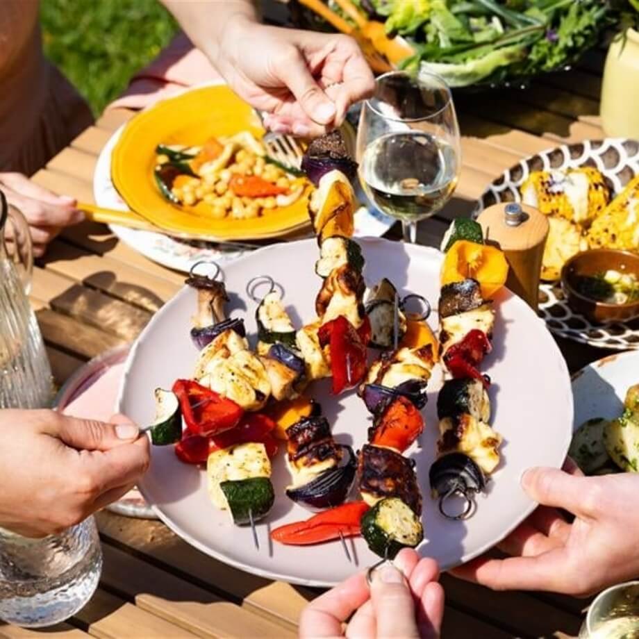 Organic Halloumi skewer bundle (save 20%) / Riverford