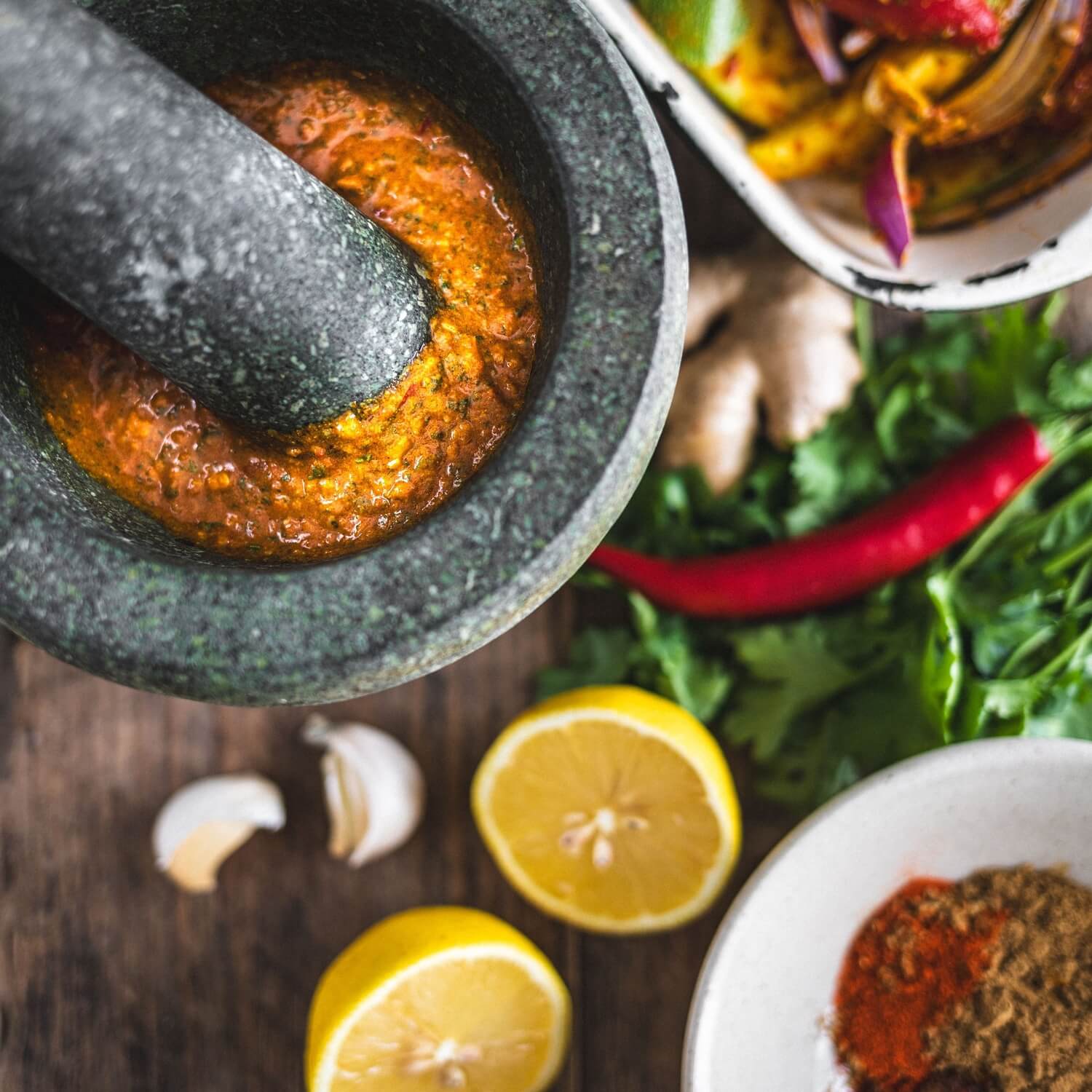 Organic Indian-style BBQ marinade kit / Riverford