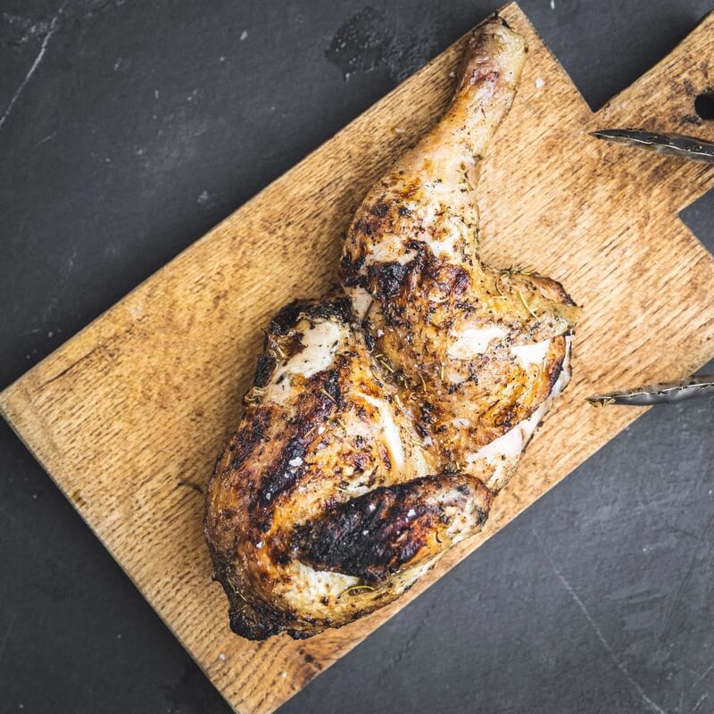 Organic Half chicken with lemon and herbs 700g / Riverford