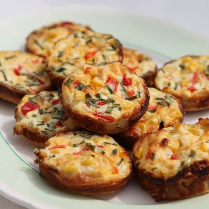 Mini pepper and sweetcorn tarts recipe / Riverford