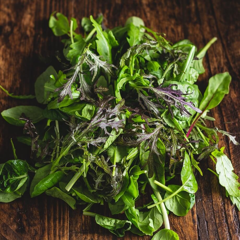 Organic Mixed salad leaves (peppery) 100g / Riverford