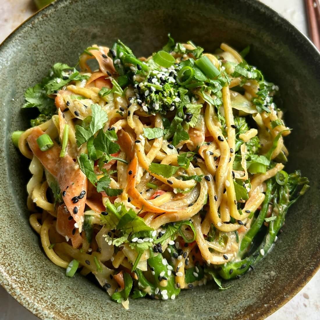 Almond butter noodle stir-fry recipe / Riverford
