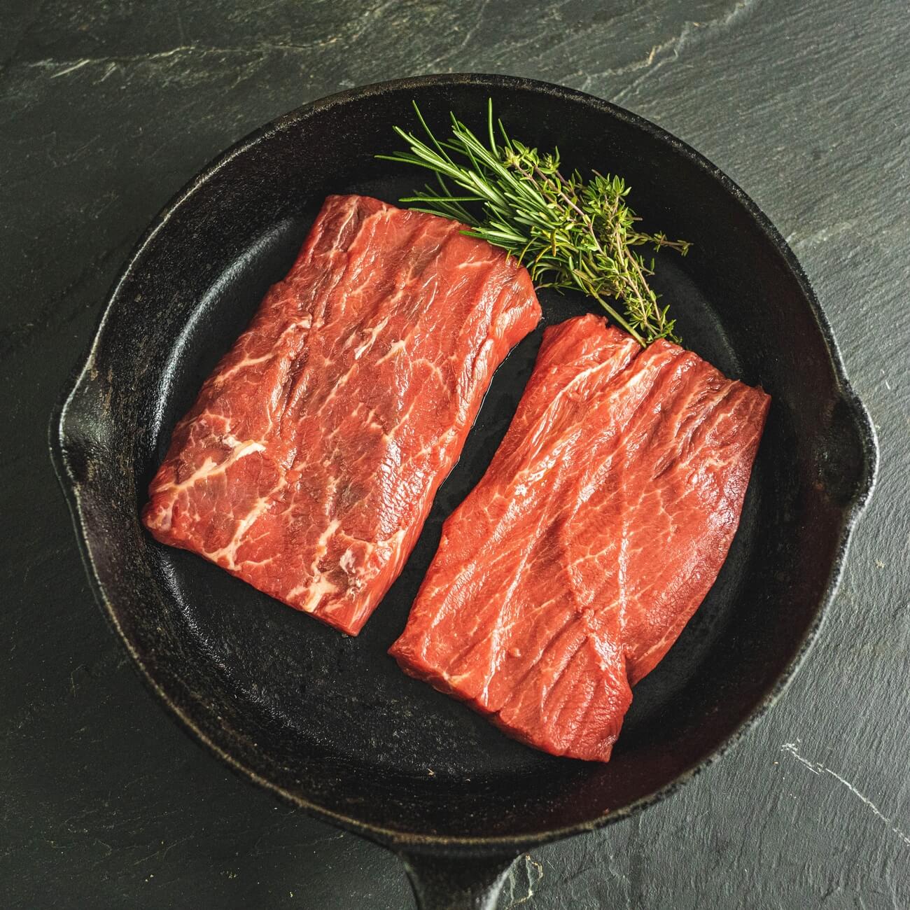 Organic Flat iron steaks 300g / Riverford
