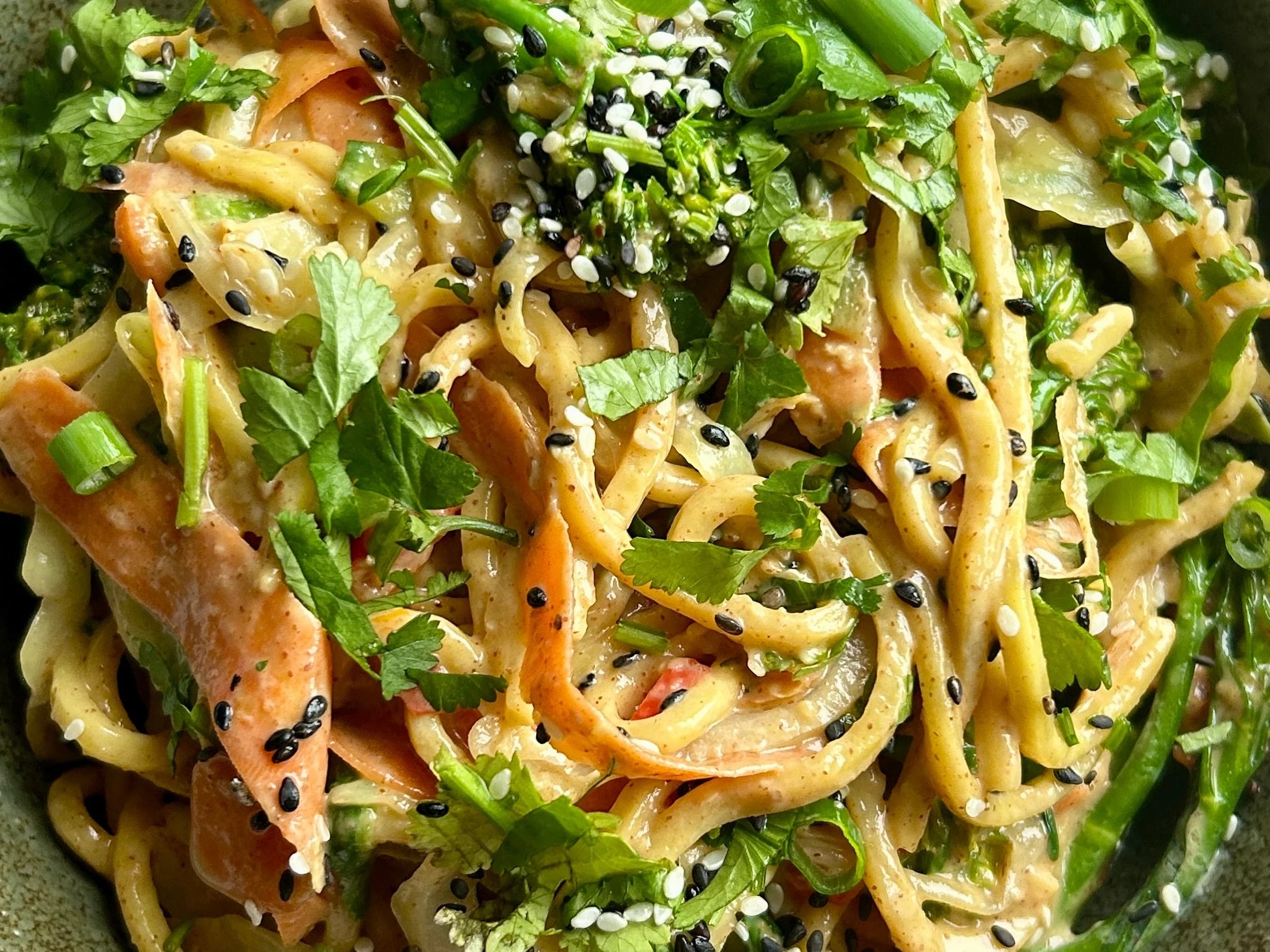 Almond butter noodle stir-fry recipe / Riverford