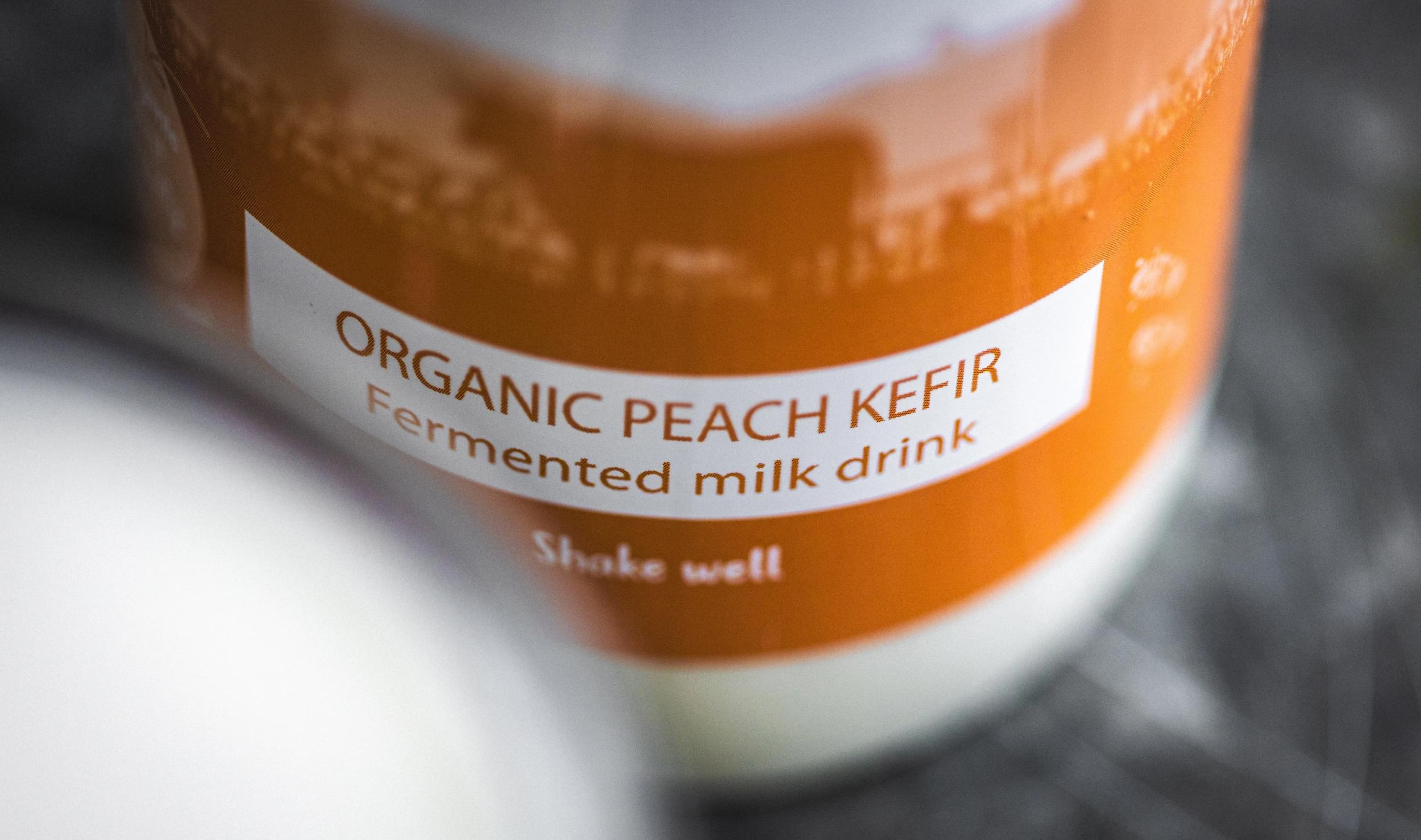Organic Peach kefir 500ml / Riverford
