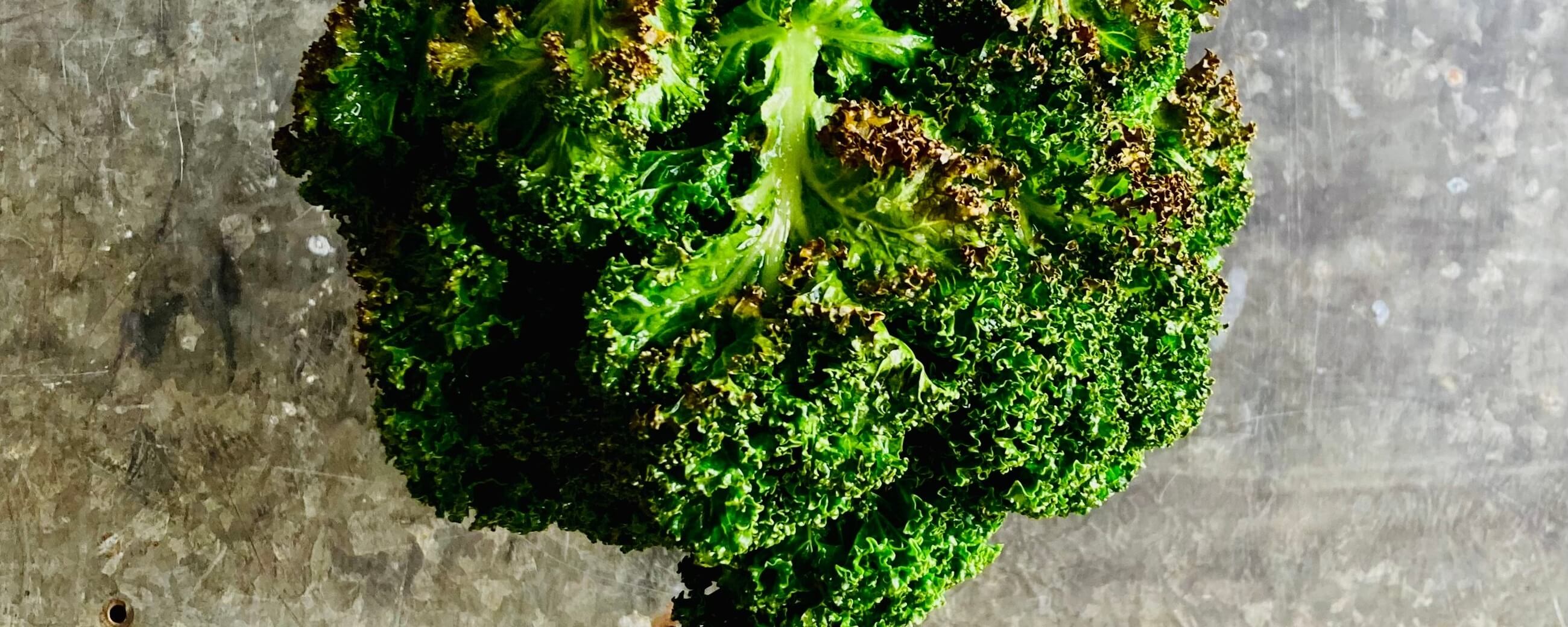 Roasted head of curly kale recipe / Riverford