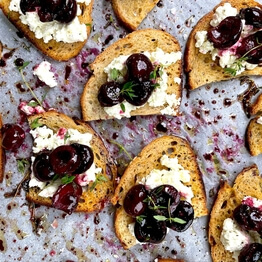 Roast cherry toasts recipe / Riverford