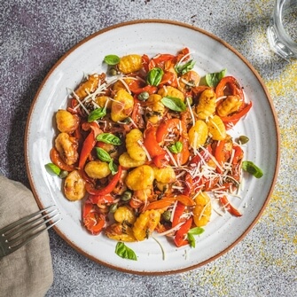 Pepperonata with Gnocchi recipe / Riverford