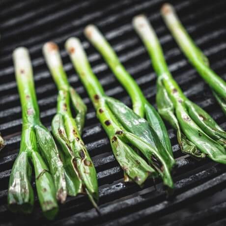 BBQ grilled spring onions recipe / Riverford
