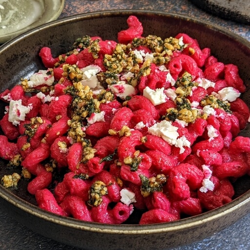 Pink beetroot pasta recipe / Riverford