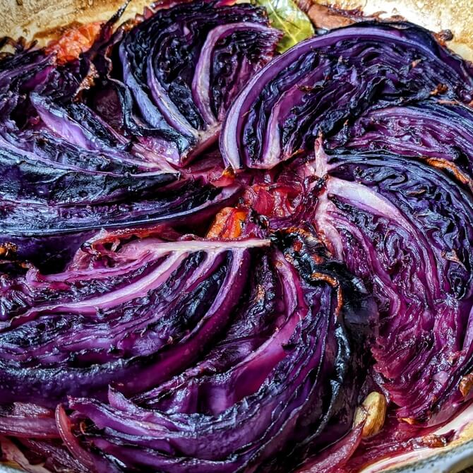 Baked red cabbage wedges recipe / Riverford
