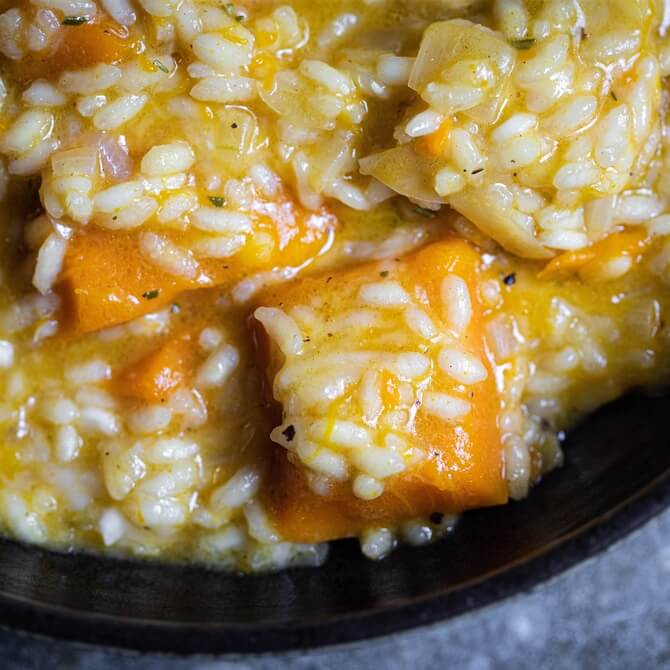 Squash risotto recipe / Riverford