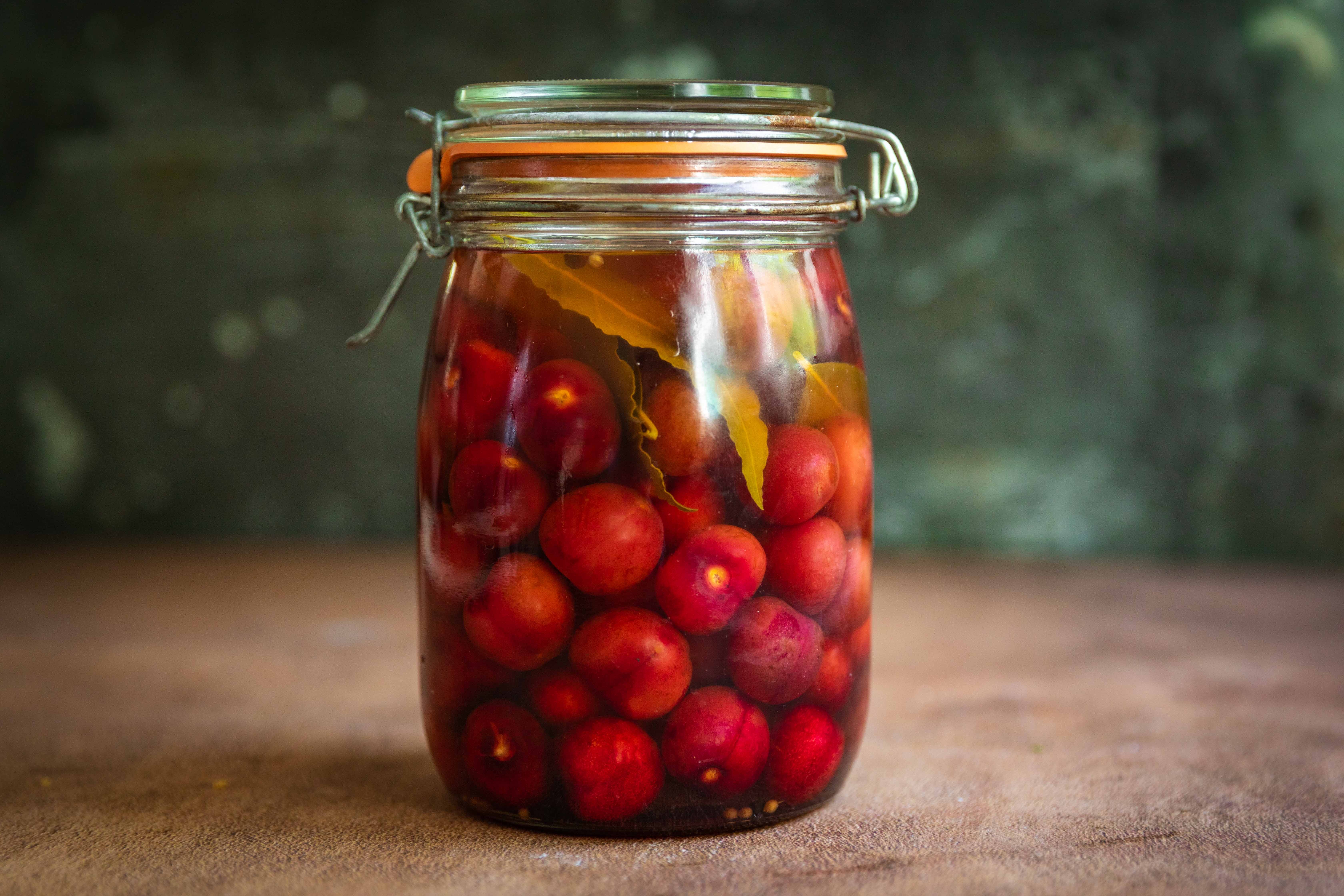 Pickled cherries recipe / Riverford